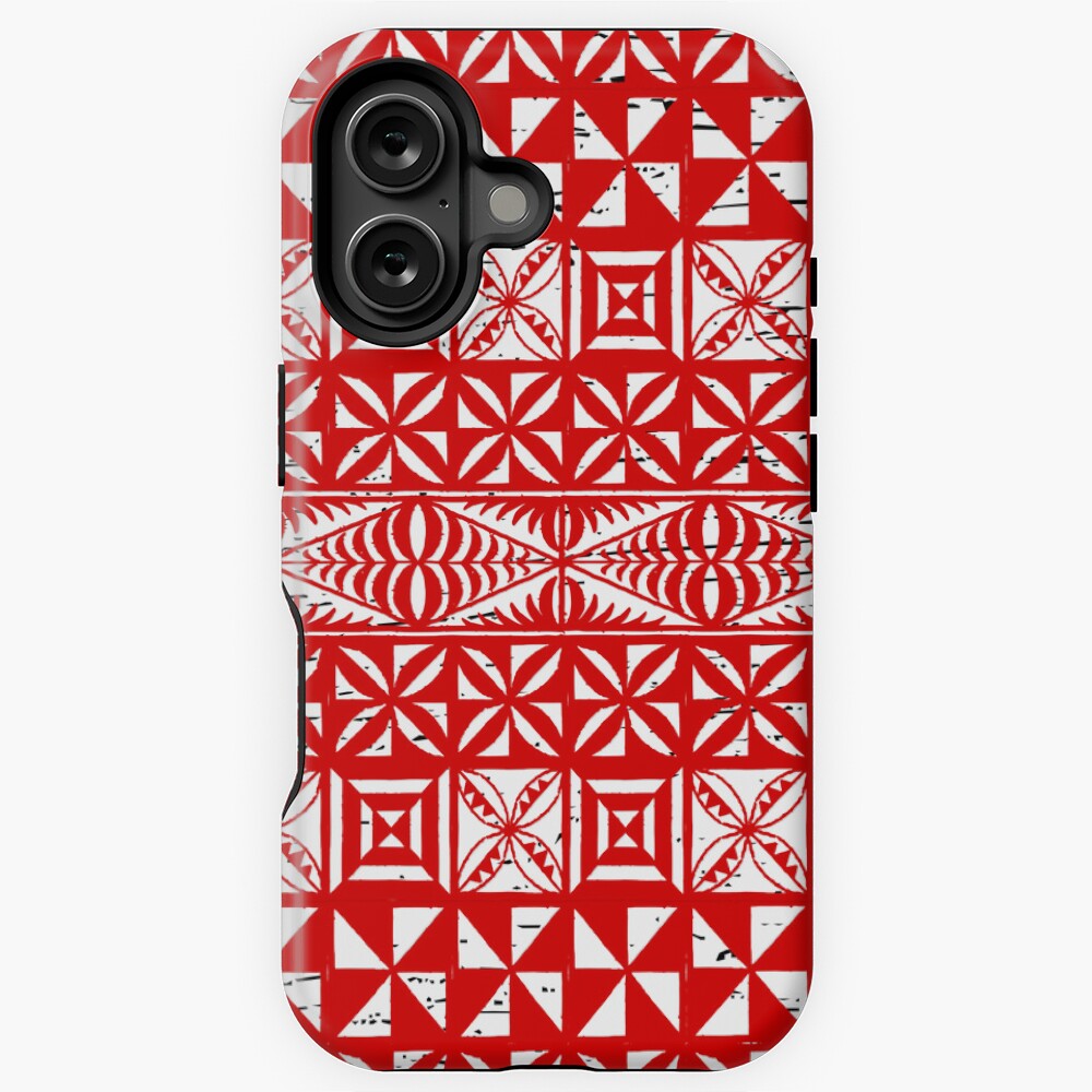 "Ngatu Tokelau Feletoa Manulua Tongan Traditional Polynesian Red ...