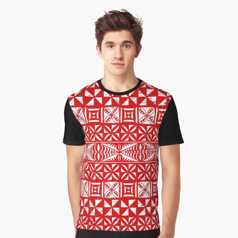 "Ngatu Tokelau Feletoa Manulua Tongan Traditional Polynesian Red ...