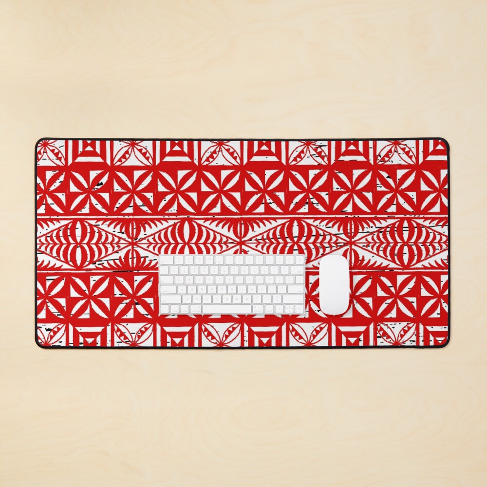 "Ngatu Tokelau Feletoa Manulua Tongan Traditional Polynesian Red ...