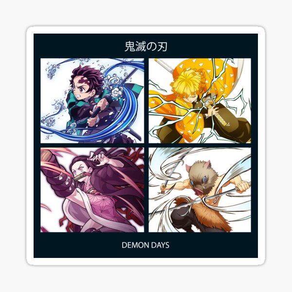 "Demon Days Kimetsu no Yaiba" Sticker for Sale by ani-ME-fr | Redbubble