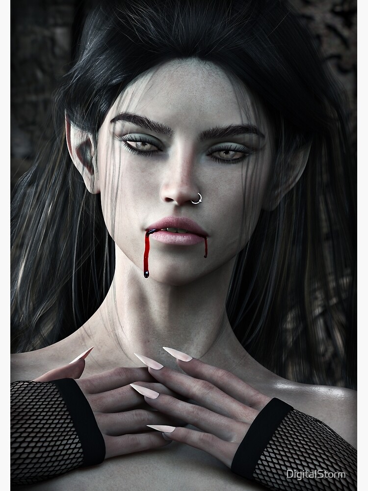 "Seductive blood thirsty Vampire female " Poster by DigitalStorm ...