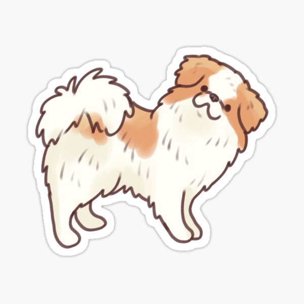 "Cute Japanese Chin " Sticker for Sale by Artofmayara | Redbubble