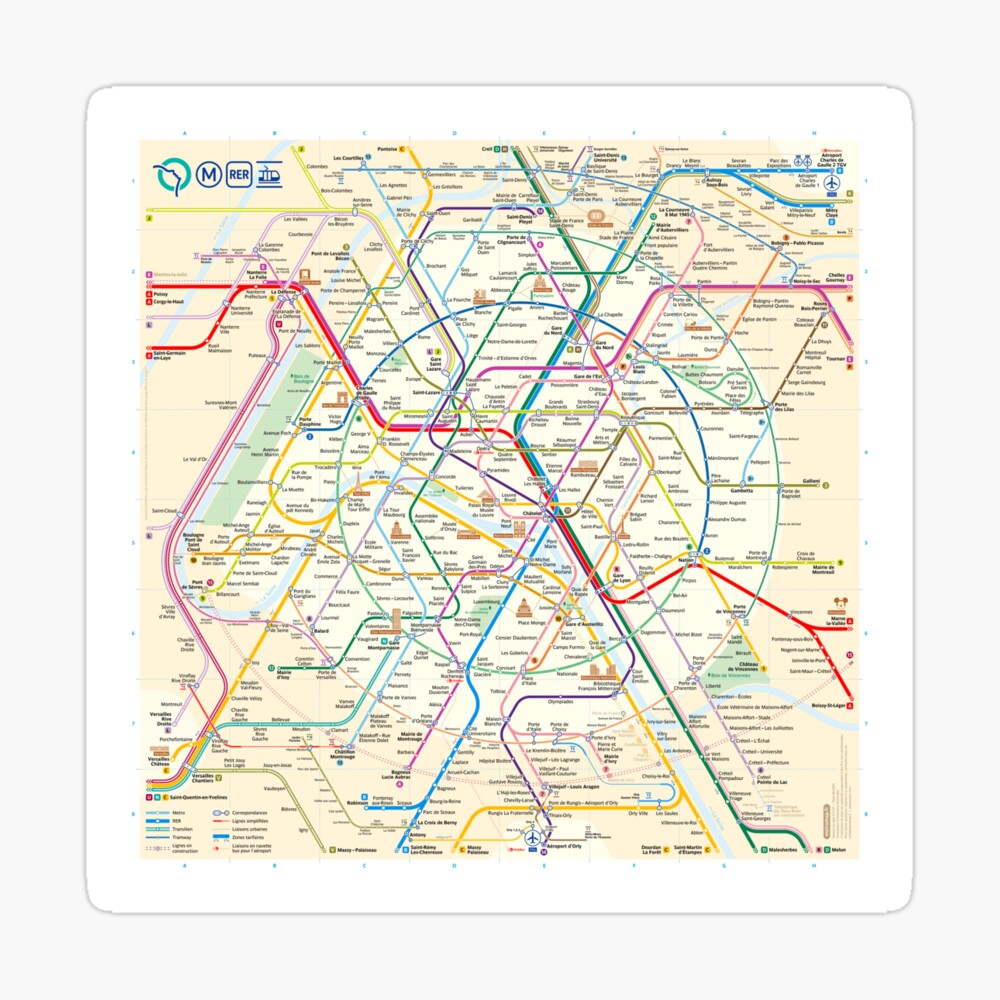 Paris Metro Map With Streets