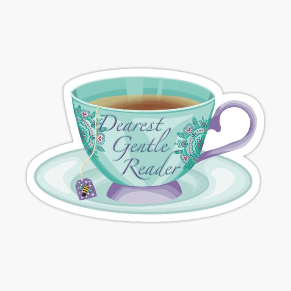 "Bridgerton Gentle Reader Teacup" Sticker for Sale by BloomInkStudio ...