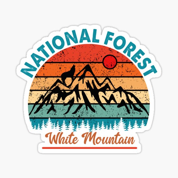 "White Mountain National Forest" Sticker for Sale by graphic-map ...