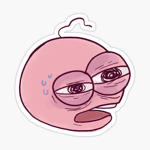 "Smiling Friends Pim Sticker Depressed Sad" Sticker for Sale by art ...