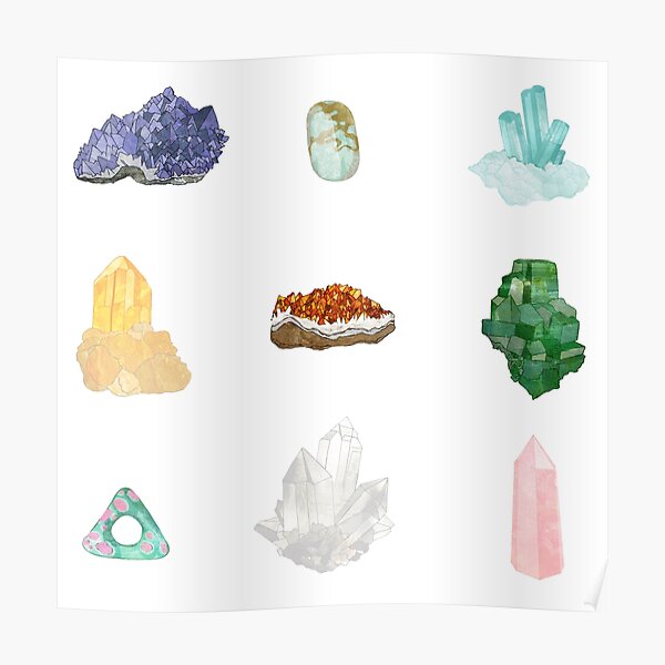 "Gemstones" Poster for Sale by katherineblower | Redbubble