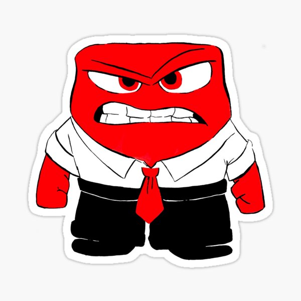 "Anger - Inside Out" Sticker by AnastasiaWsk | Redbubble