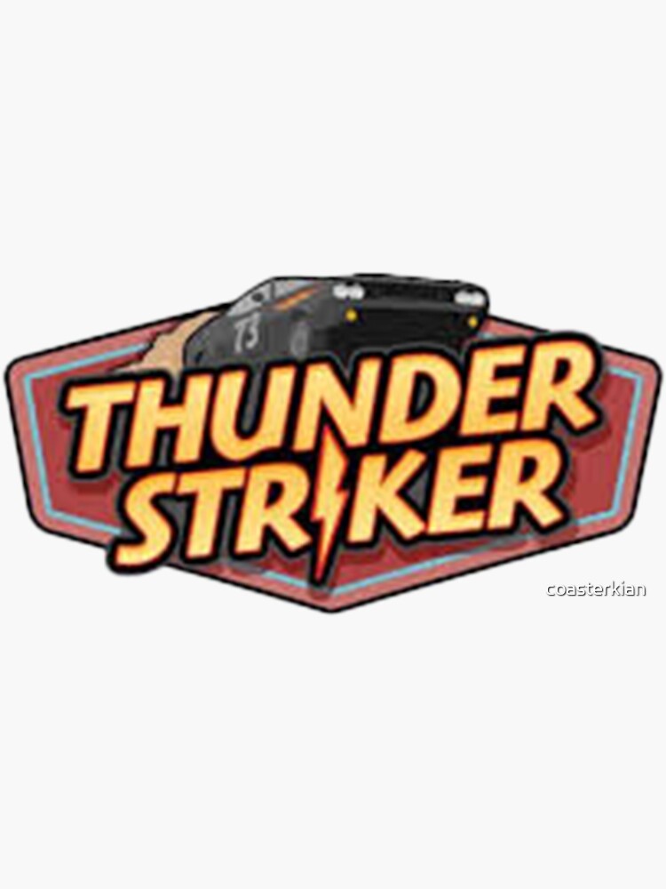 "thunder striker logo" Sticker for Sale by coasterkian | Redbubble