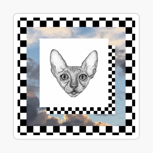 "Tumblr cat digital art" Sticker for Sale by jakeparkerart | Redbubble