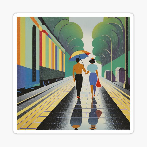 "Umbrellas in Art A Celebration Under the Canopy" Sticker for Sale by ...