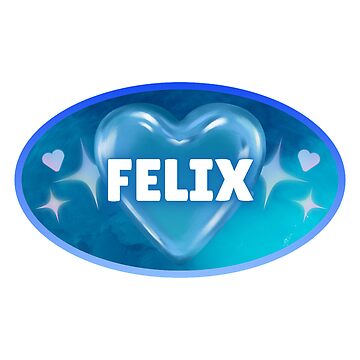 "Felix Name Tag" Sticker for Sale by Hyunnibear | Redbubble