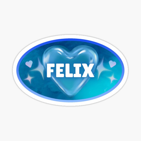 "Felix Name Tag" Sticker for Sale by Hyunnibear | Redbubble