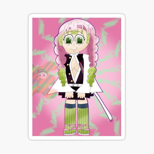 "The Hashira Mitsuri Kanroji" Sticker for Sale by Diego-Art-Shop ...