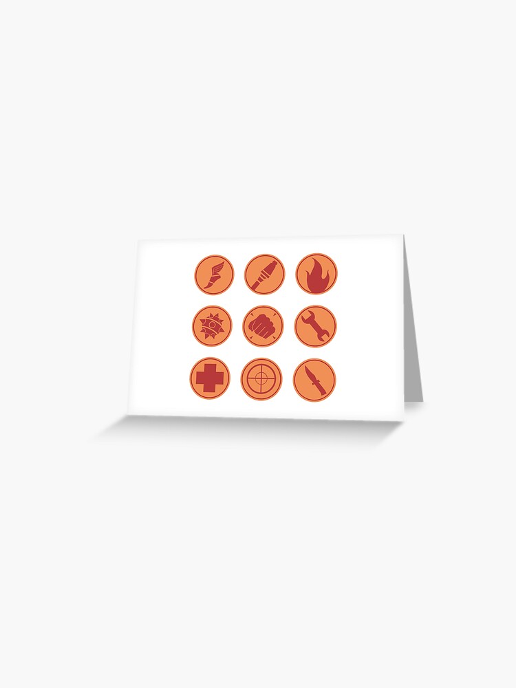 "TF2 RED Class Symbols" Greeting Card for Sale by callmejelli | Redbubble