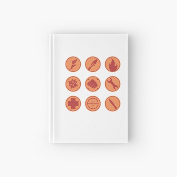 "TF2 RED Class Symbols" Hardcover Journal for Sale by callmejelli ...