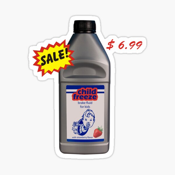 "brake fluid" Sticker by burenkaUA | Redbubble