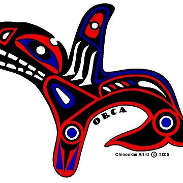 "Native American Orca design (Colored)" Sticker for Sale by ...