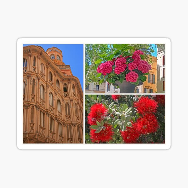 "Palma Collage, Majorca, May 2024" Sticker for Sale by RedHillDigital ...
