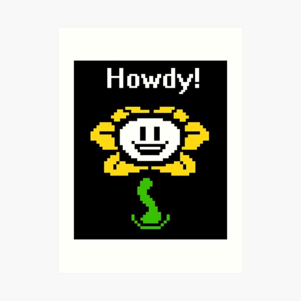 "Undertale / Flowey the Flower ("Howdy!")" Art Print by oxox-ocheriin ...