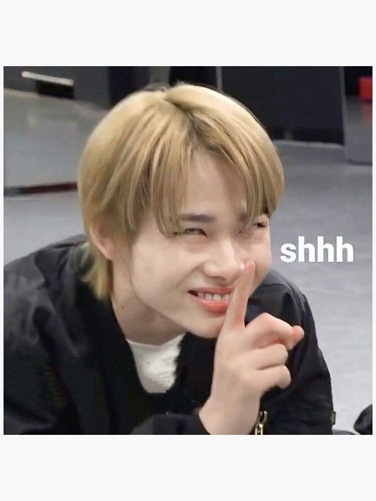 "Niki Enhypen Shhh Meme Reaction Pic" Sticker for Sale by MarTiny2000 | Redbubble