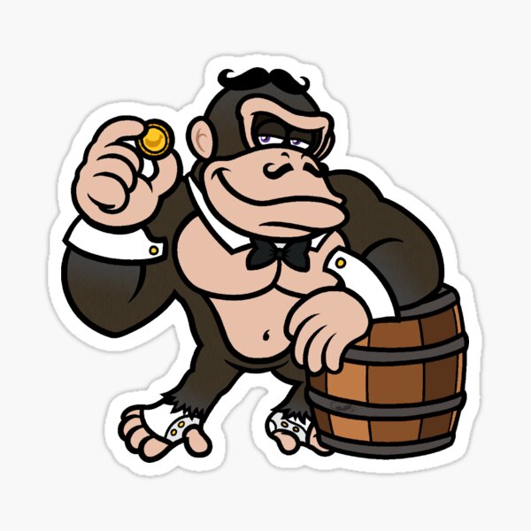 "Bluster Kong" Sticker for Sale by CaptainQuack64 | Redbubble