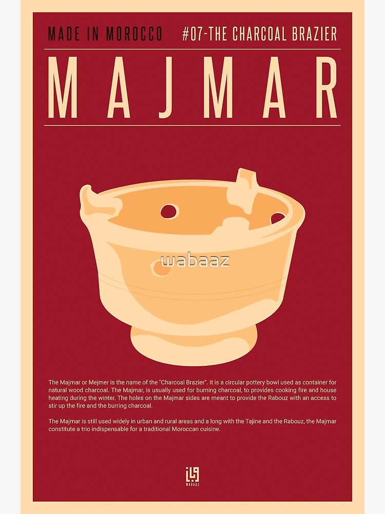 "MADE IN MOROCCO #07-THE CHARCOAL BRAZIER "MAJMAR"" Art Print for Sale ...