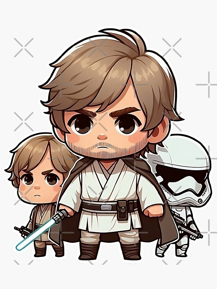 "Chibi Luke & Friends" Sticker for Sale by StickersNPeels | Redbubble