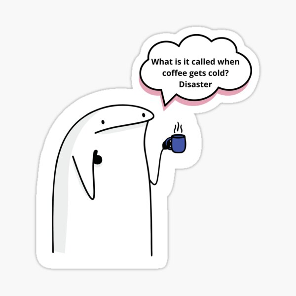 "Flork Meme: Cold Coffee Disaster - Hilarious Coffee Humor" Sticker for ...