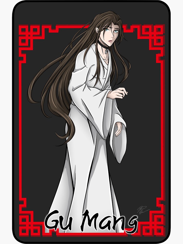 "danmei fan art - gu mang from remnants of flith" Sticker for Sale by ...