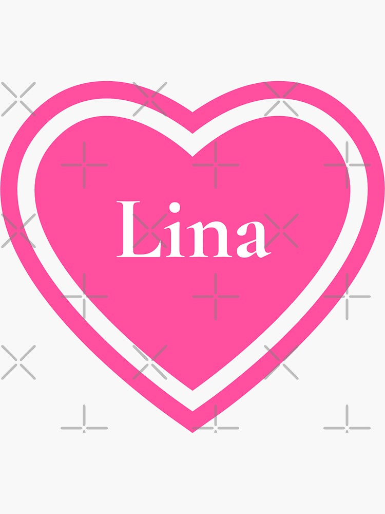"Lina Name Girl Pink" Sticker for Sale by cameronka1 | Redbubble