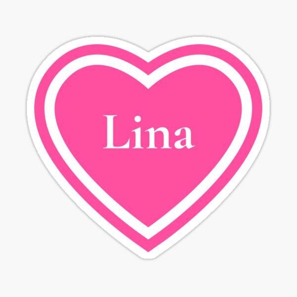 "Lina Name Girl Pink" Sticker for Sale by cameronka1 | Redbubble