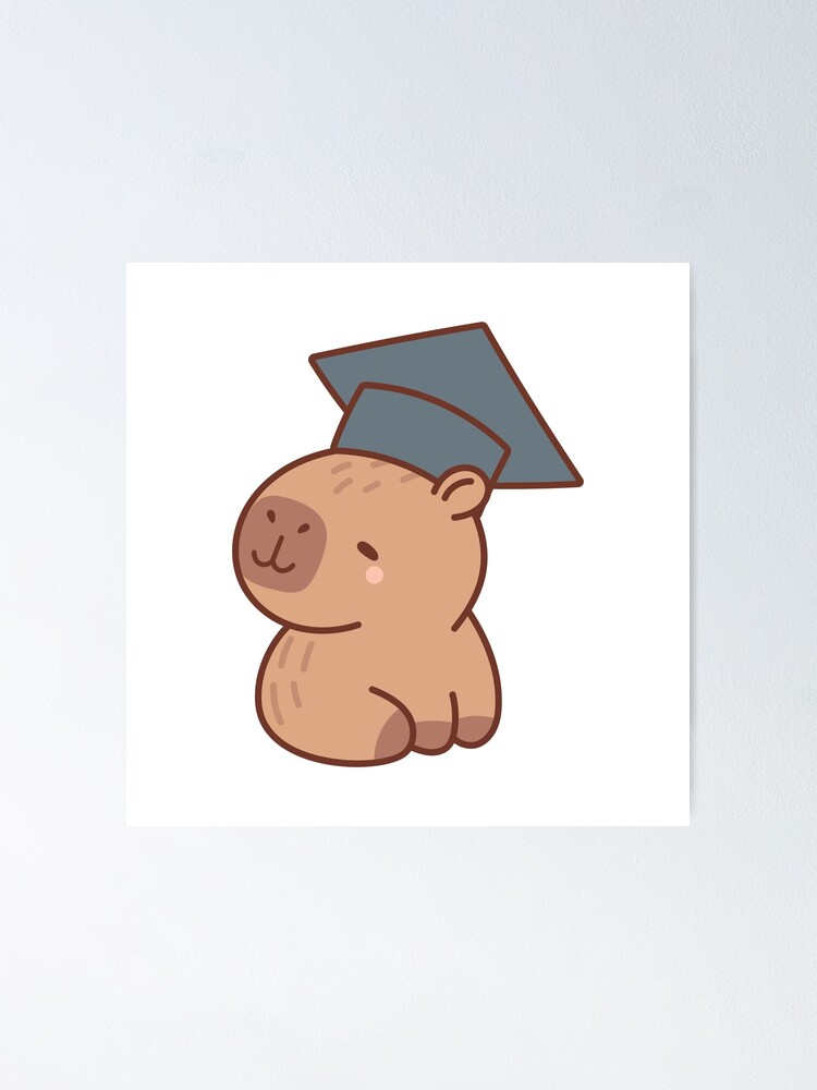 "School Funny Capybara Pack" Poster for Sale by OlyaLitvinova | Redbubble