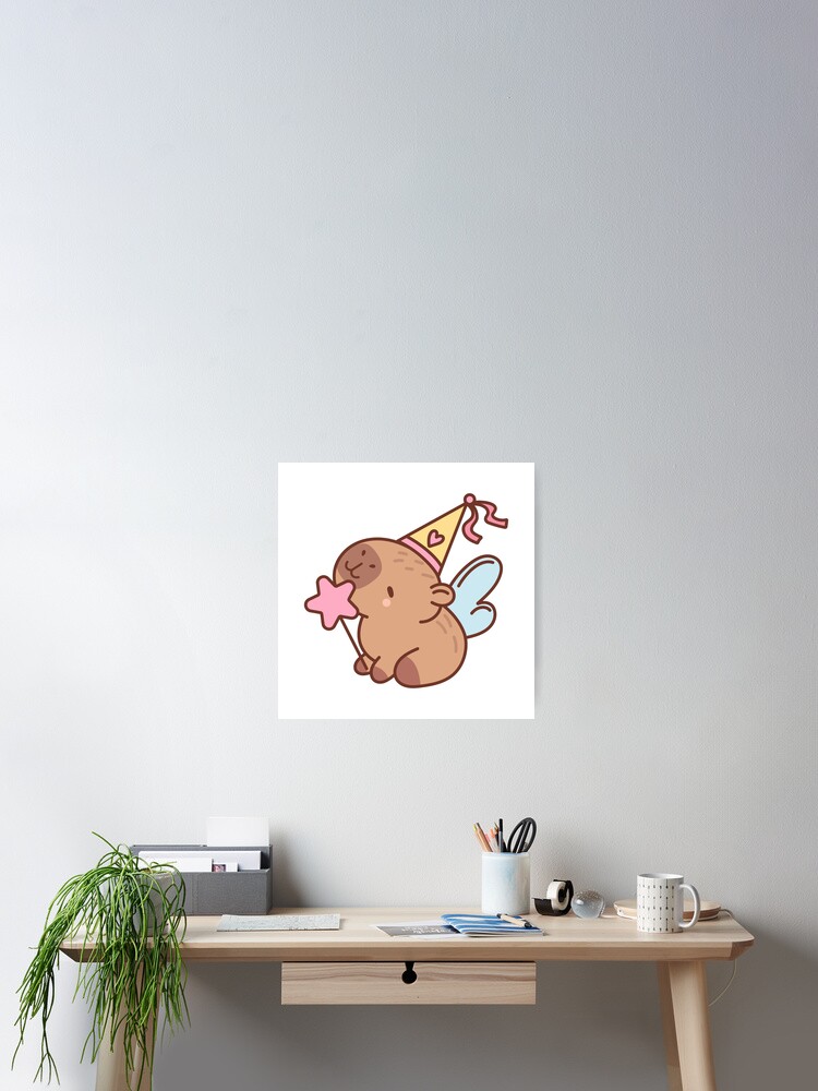 "Kawaii Princess Capybara Pack" Poster for Sale by OlyaLitvinova ...