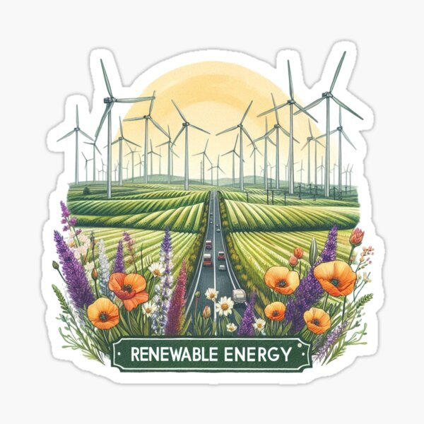 "Renewable Energy, Go Green Renewable Energy" Sticker for Sale by ...