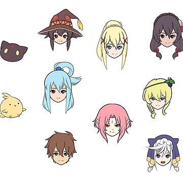 "Konosuba Sticker Pack" Sticker for Sale by KwnBlack | Redbubble