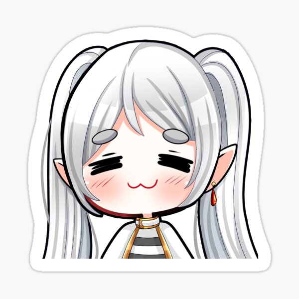 "Frieren Cat Face Anime Chibi" Sticker for Sale by MiyukiBunny | Redbubble