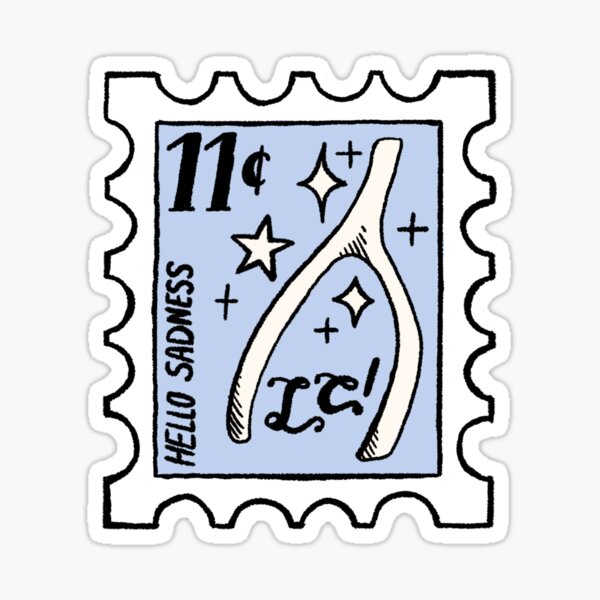 "Hello Sadness Los Campesinos! Wishbone Stamp" Sticker for Sale by ...