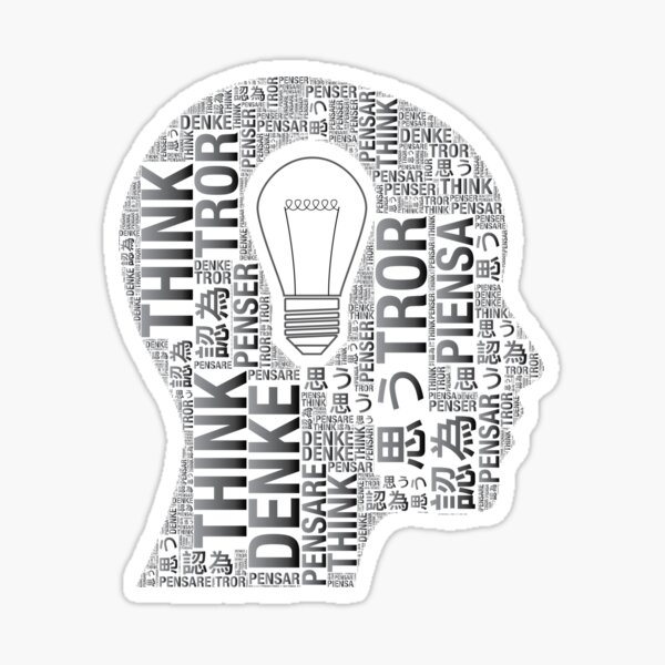 "GREY DRAW, THINK" Sticker for Sale by pgorostiza | Redbubble