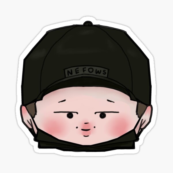 "RM cute chibi head" Sticker for Sale by nefows | Redbubble