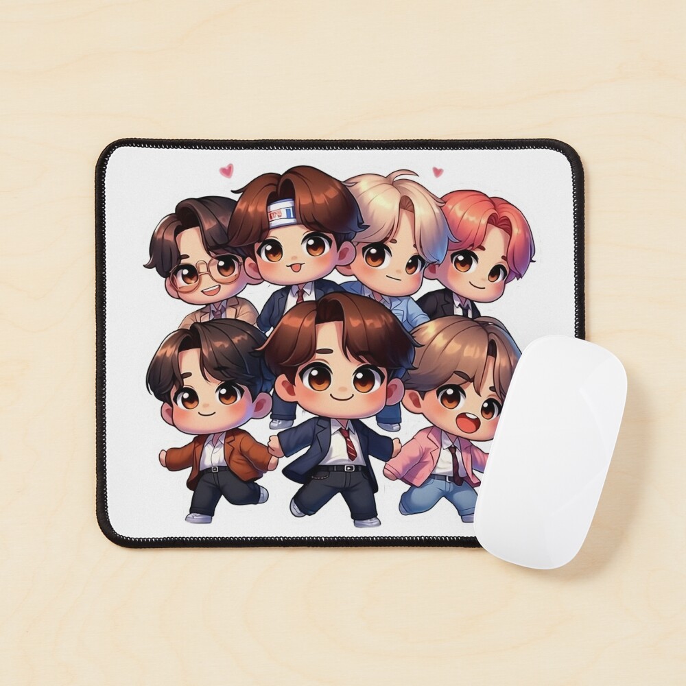"Chibi BTS" Sticker for Sale by StickersNPeels | Redbubble