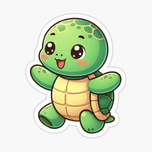 "Turtle Cartoon" Sticker for Sale by imamsoe | Redbubble