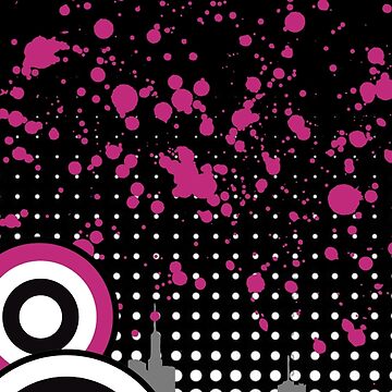 "black, white, and pink abstract frutiger metro pattern" Graphic T ...