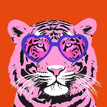 "Groovy Tiger" Sticker for Sale by AnimalCrew | Redbubble