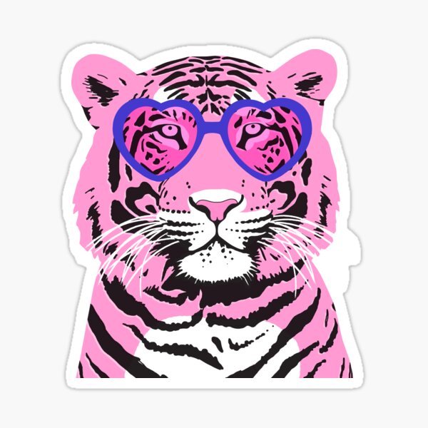 "Groovy Tiger" Sticker for Sale by AnimalCrew | Redbubble
