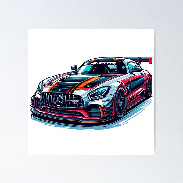 "amg gtr" Poster for Sale by ArtPremium | Redbubble