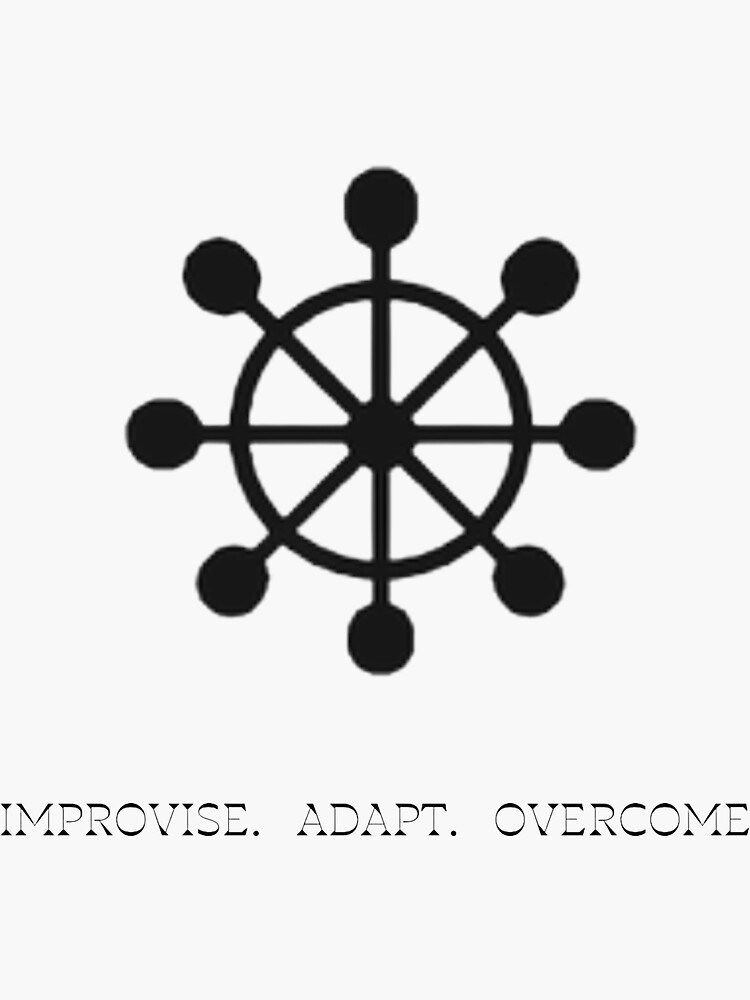 "Improvise. Adapt. Overcome Mahoraga " Sticker for Sale by Swansparrow ...