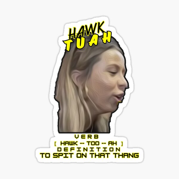 "Tiktok HAWK TUAH meme" Sticker for Sale by sc0u7 | Redbubble