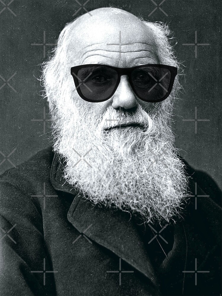 "Charles Darwin -Sunglasses" Poster by JStuartArt | Redbubble