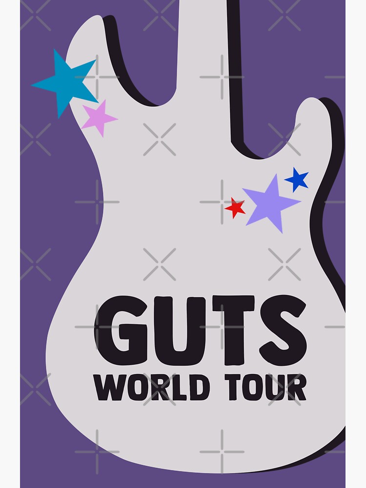 "guts world tour electric guitar" Sticker for Sale by malanostudios ...